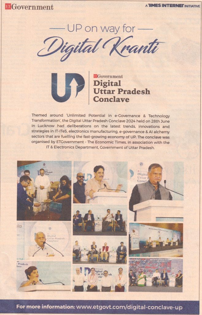 The Economic Times: July 02,2024 Digital Kranti, Digital Uttar Pradesh ...
